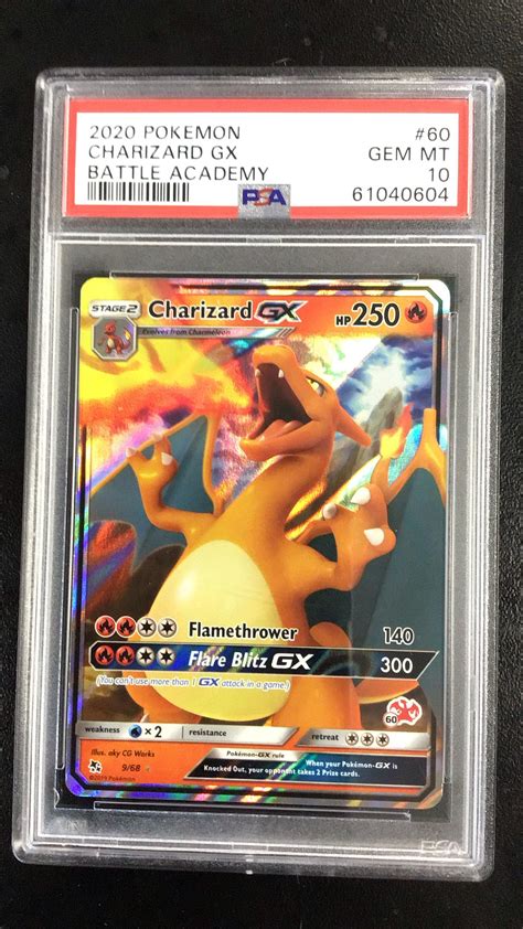 2020 Pokemon Battle Academy 60 Charizard Gx Psa 10 Gamestop