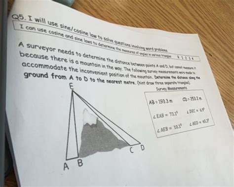 Solved Q A Surveyor Needs To Determine The Distance Between Chegg
