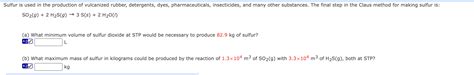 Solved So2g 2 ﻿h2sg 3 ﻿ss 2 ﻿h2ol