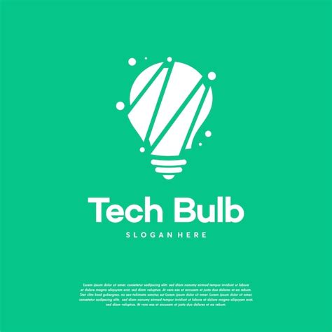 Premium Vector Modern Tech Bulb Logo Designs Concept Pixel Technology Bulb Idea Logo Template