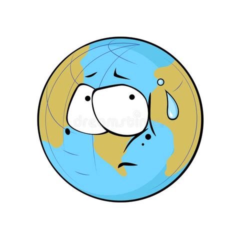我们疲惫而悲伤的星球地球的卡通人物 向量例证 插画 包括有 气候 生态学 现有量 生态 背包 171420308