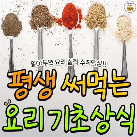 자취생으로 살아남기 🥄알아두면 평생 써먹는 요리 기초 상식🥢 오 손맛 좀 좋네~ 소리 들을 수 있음