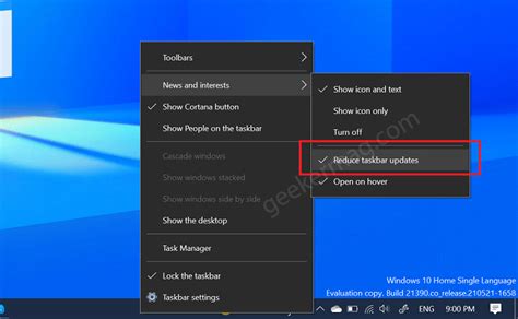 How To Show Hide News And Interest Icon On Windows 10 Taskbar
