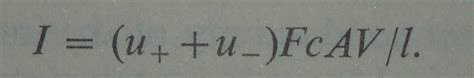 Electrochemistry Deriving The Equation For Ionic Current Chemistry