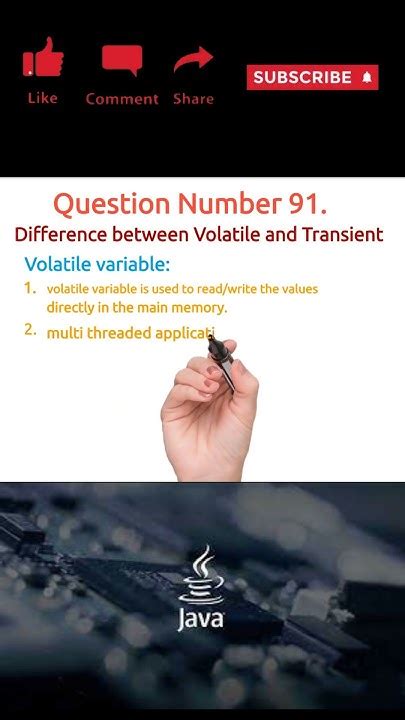 91 difference between volatile and transient variable in java