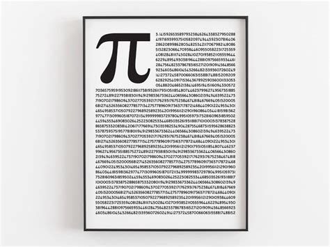 Accurate Pi Value Mathematics Printable Exact Pi Decimal Value Print