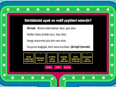 Kafiye redif Öğretim kaynakları