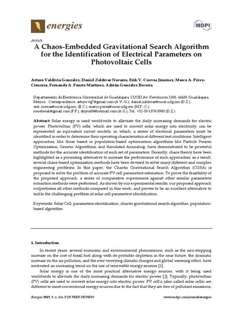 A Chaos Embedded Gravitational Search Algorithm For The Identification Of Electrical Parameters