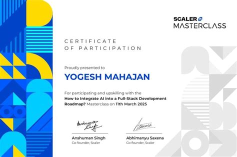 Ai Fullstackdevelopment Scalermasterclass Webdevelopment Yogesh Mahajan