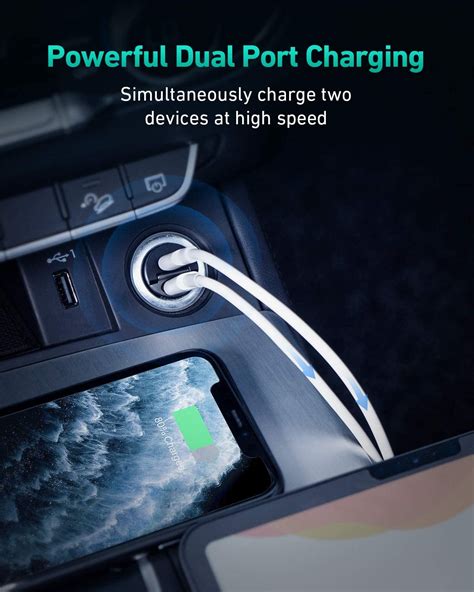 Aukey 30w Usb C Pd Car Charger 2 Ports Black Cc A4