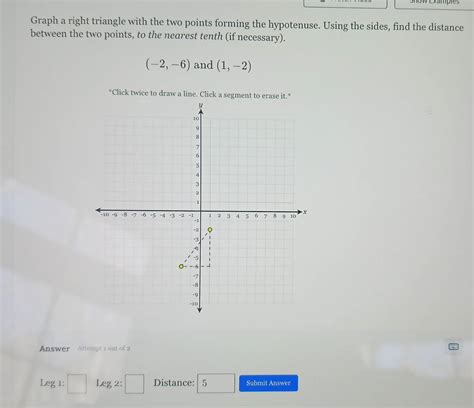 solved show exampies graph a right triangle with the two points