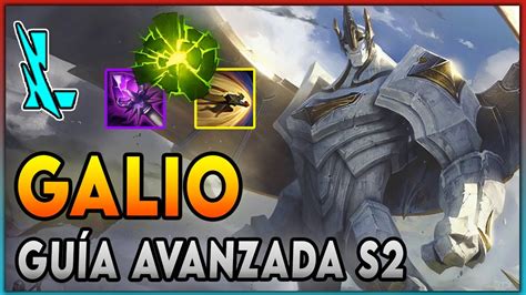 GUÍA Avanzada GALIO Season 2 LoL WILD RIFT COMBOS RUNAS BUILD