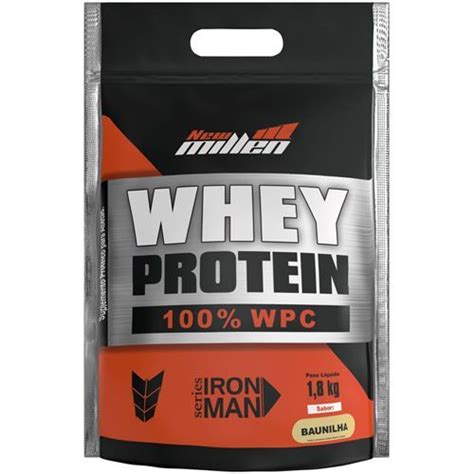 Whey Protein 100 1800g Refil Baunilha New Millen OtimaNutri