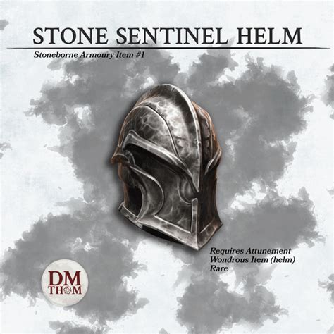 Stone Sentinel Helm Its Sharp Glossy Appearance Exudes An Imposing