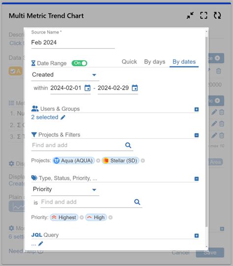 multi metric trend chart gadget for jira dashboard