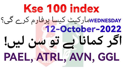 Psx Kse 100 Index Technical Analysis For Wednesday 12 October 2022