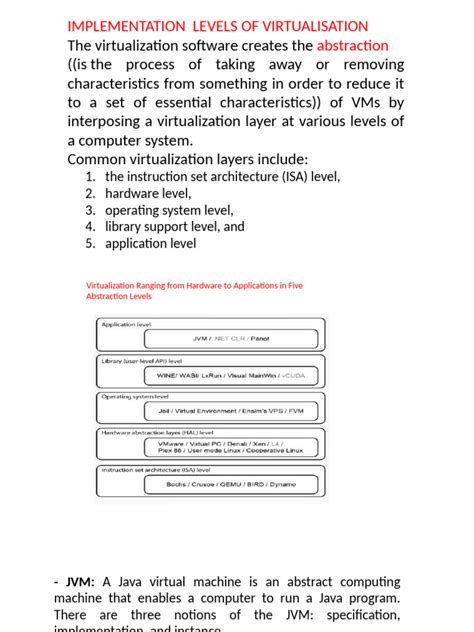 Implementation Levels Of Virtualisation Pdf Virtual Machine