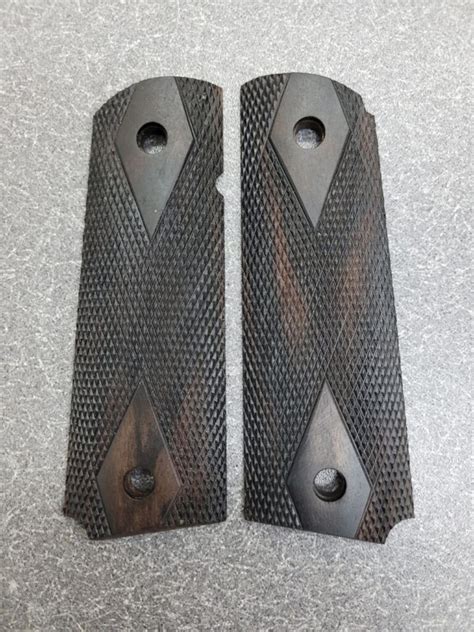 Dlask Arms 1911 Ebony Wood Grips Government Commander Size Dlask