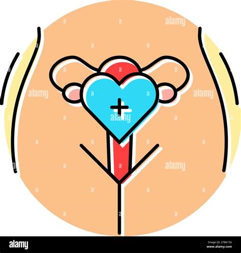 Fertility Treatment Gynecologist Color Icon Vector Illustration Stock