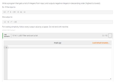 Write A Program That Gets A List Of Integers From