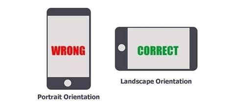 Record In Landscape Orientation Instead Of Portrait Infographic Infographic Professional
