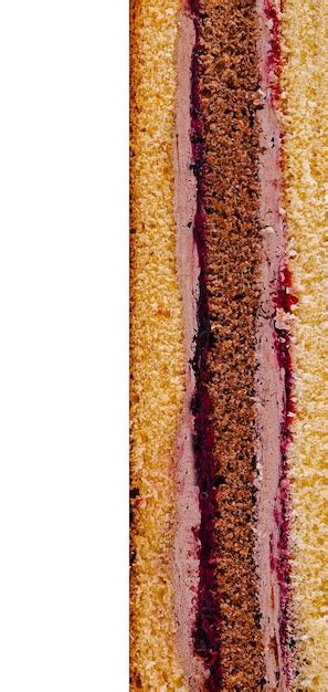 Delicious Cake Layers Showing Filling And Sponge Cake Premium Photo