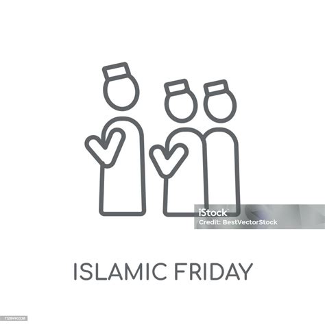 이슬람 금요일 기도 선형 아이콘입니다 종교2 컬렉션에서 흰색 배경에 현대 개요 이슬람 금요일 기도 로고 개념 0명에 대한 스톡 벡터 아트 및 기타 이미지 Istock