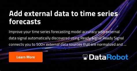 Add External Data To Time Series Forecasts Datarobot