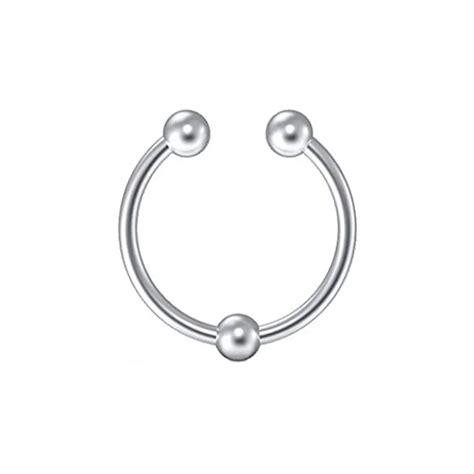 Piercing Au Nez C Black Faux Anneaux De Septum Anneaux De Nez En
