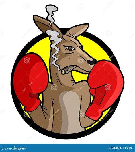 Boxing Kangaroo Vector Illustration 49894318