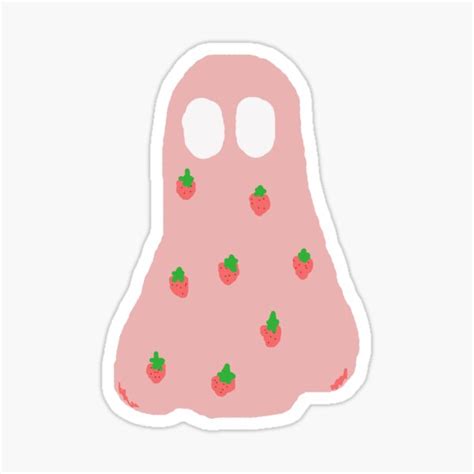 STRAWBERRY GHOST Design Sticker For Sale By Tinasartstuff Redbubble