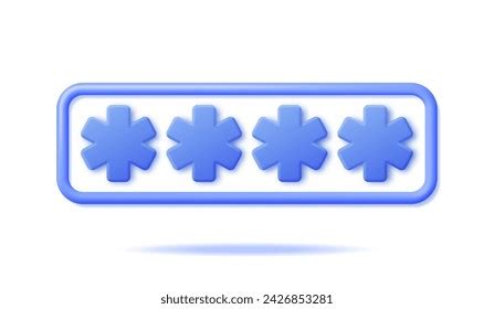 D Locked Password Field Isolated On Stock Vector Royalty Free Shutterstock