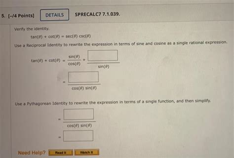 Solved 4 15 Points DETAILS SPRECALC7 7 1 506 XP Verify Chegg Com
