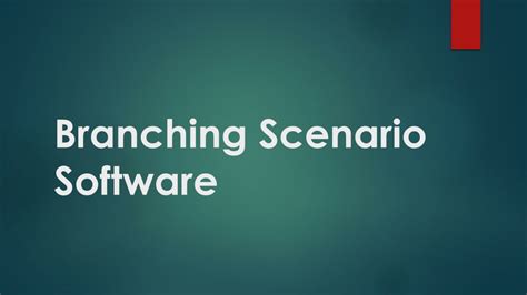 ppt branching scenario software powerpoint presentation free
