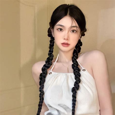 Wig Female Ponytail Braid Sweet Cool Long Braid Twist Braid Dirty Braid