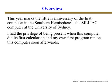 Scientific Computations And Differential Equations PPT
