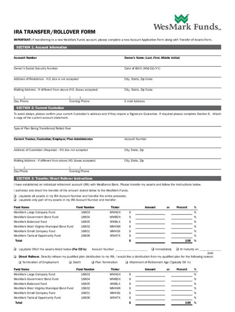 Fillable Online Direct Rollover Form Individual Retirement Fax