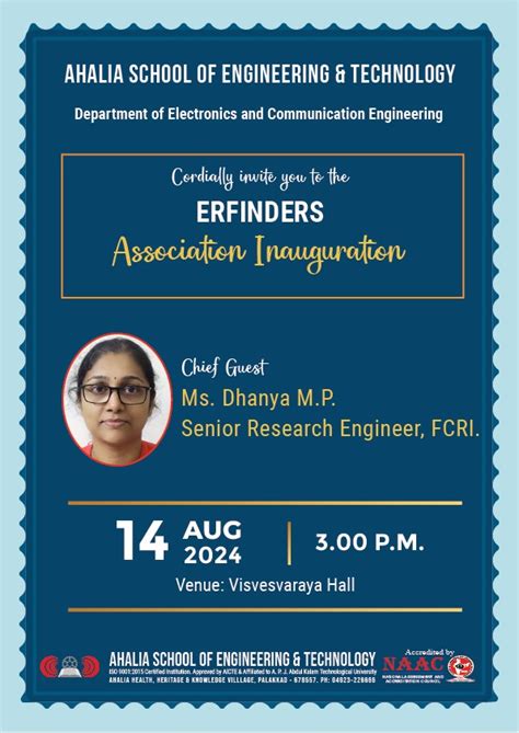 Erfinders” Ece Department Association Inauguration Ahalia School Of Engineering And Technology