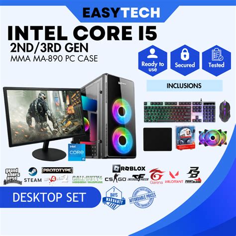 Easytech Intel Core I5 2nd 3rd Gen 8gb Ram Ddr3 500gb Hdd Storage Rgb