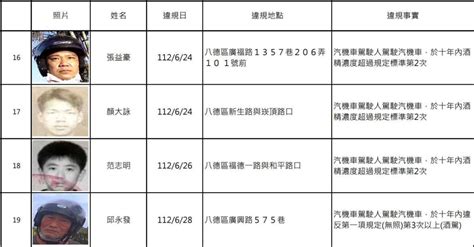 桃園酒駕累犯再添19人 姓名、照片、違規地點曝