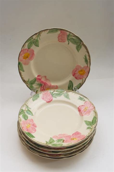 Franciscan Desert Rose China Salad Plates Set Of Six Vintage