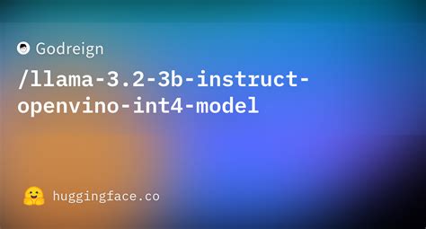 Godreign Llama B Instruct Openvino Int Model Hugging Face