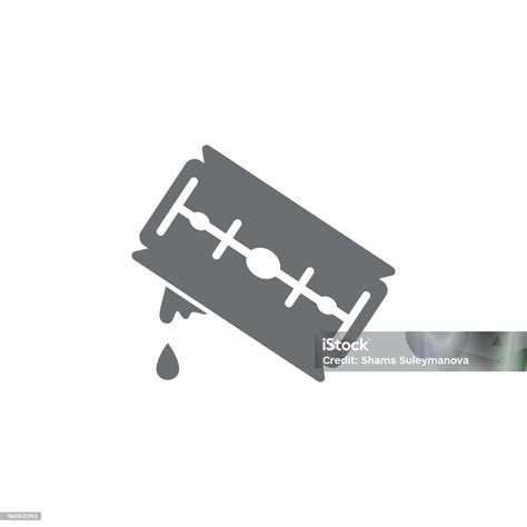 帶血的刀片圖示簡單的元素插圖刀片與血液符號設計範本可用於 Web 和移動向量圖形及更多不銹鋼圖片 不銹鋼 人 健保和醫療 Istock