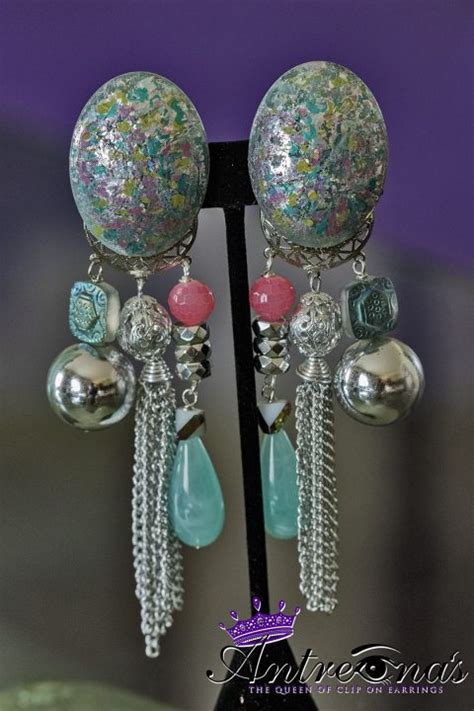 Gypsy Seafoam Green Comfort Clip Earrings Antreinas Comfortable