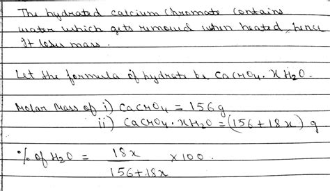 Answered A 1 823 G Sample Of Calcium Chromate Hydrate Was Heated To