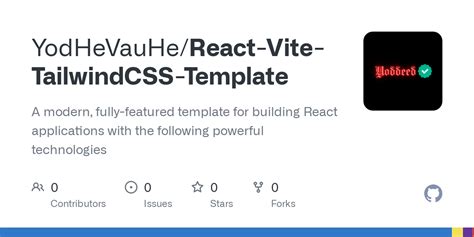 Github Yodhevauhereact Vite Tailwindcss Template A Modern Fully