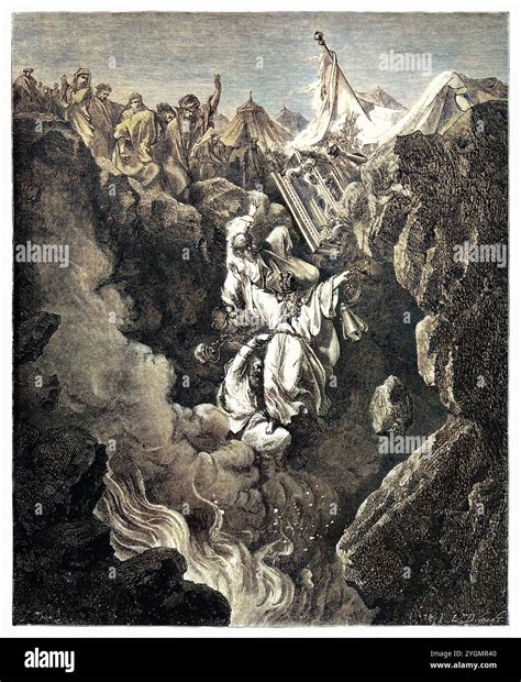 The Death Of Korah Dathan And Abiram Old Testament Antique Digitally