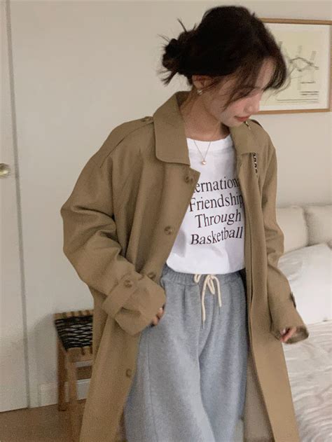 앙또드 당일출고 빛가람 봄 가을 트렌치코트 간절기 카멜 바바리 키작녀 롱코트 앙또드