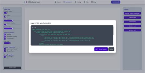 Table Generator Blog Table Generator For Tailwindcss