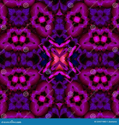3d Pink Purple Octagonal Pattern Stock Illustration Illustration Of Flower Screenshot 234371883